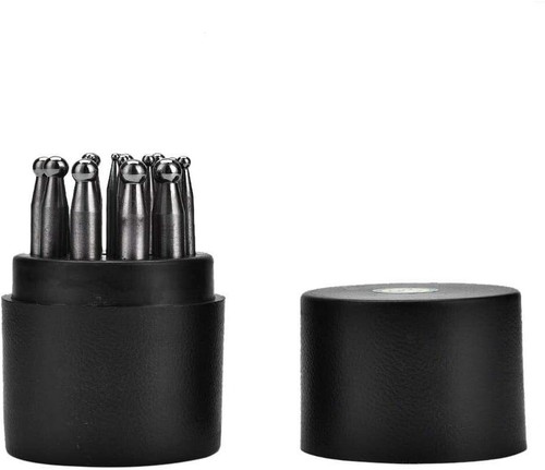 17 Pcs Jewelers Metal Forming Tool Stainless Steel Dapping Block Punch ...