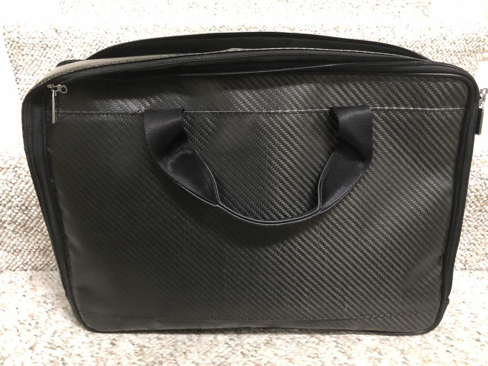 NWOT monCarbone Real Carbon Fiber Soft Expandable Briefcase NEW Rare ...