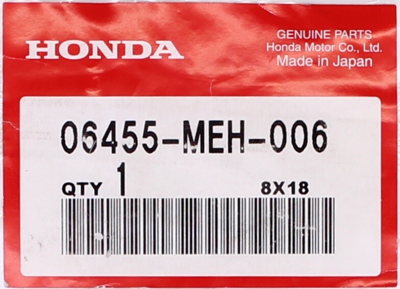 Genuine Honda Pad Set Part Number - 06455-MEH-006 | eBay