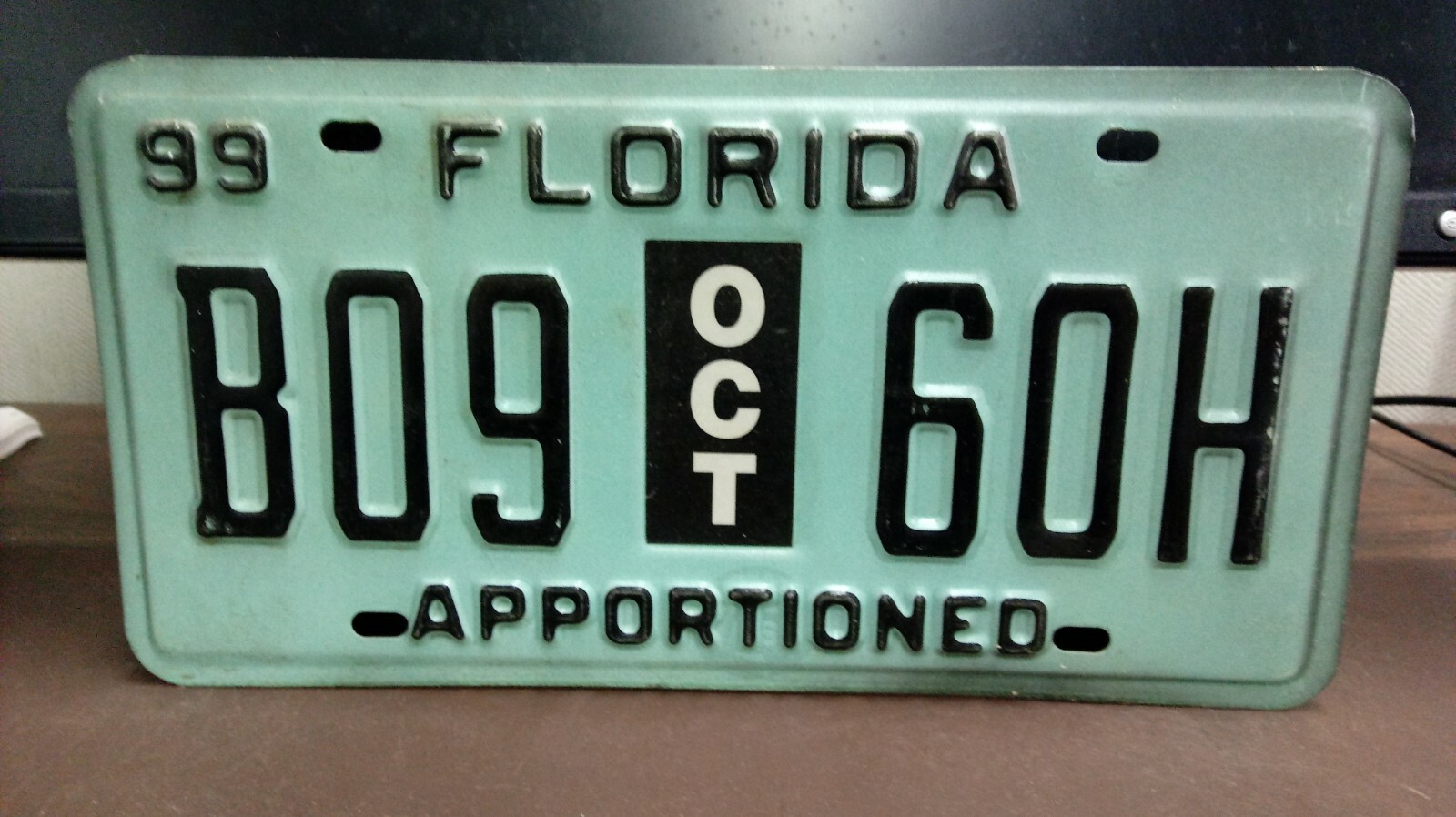 1999 Florida APPORTIONED License Plate Tag Original | eBay