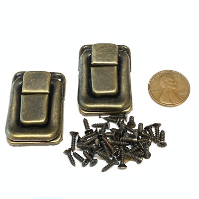2 Piece BXR vintage style small box hardware lock latch box latches box ...