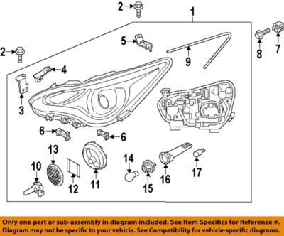 KIA OEM 16-25 Cadenza Front Lamps Headlamp Components-Headlamp Bulb ...