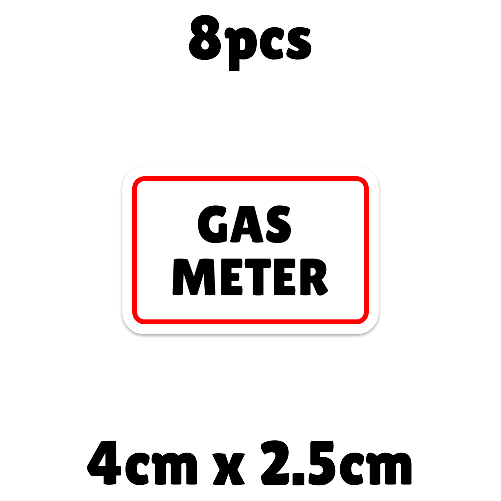 8 x Gas Meter Vinyl Label Sign Sticker Decal | eBay