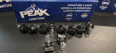 10PACK! Peak PC194 Clear Instrument Panel Light Bulb Wedge, Plate, Side ...