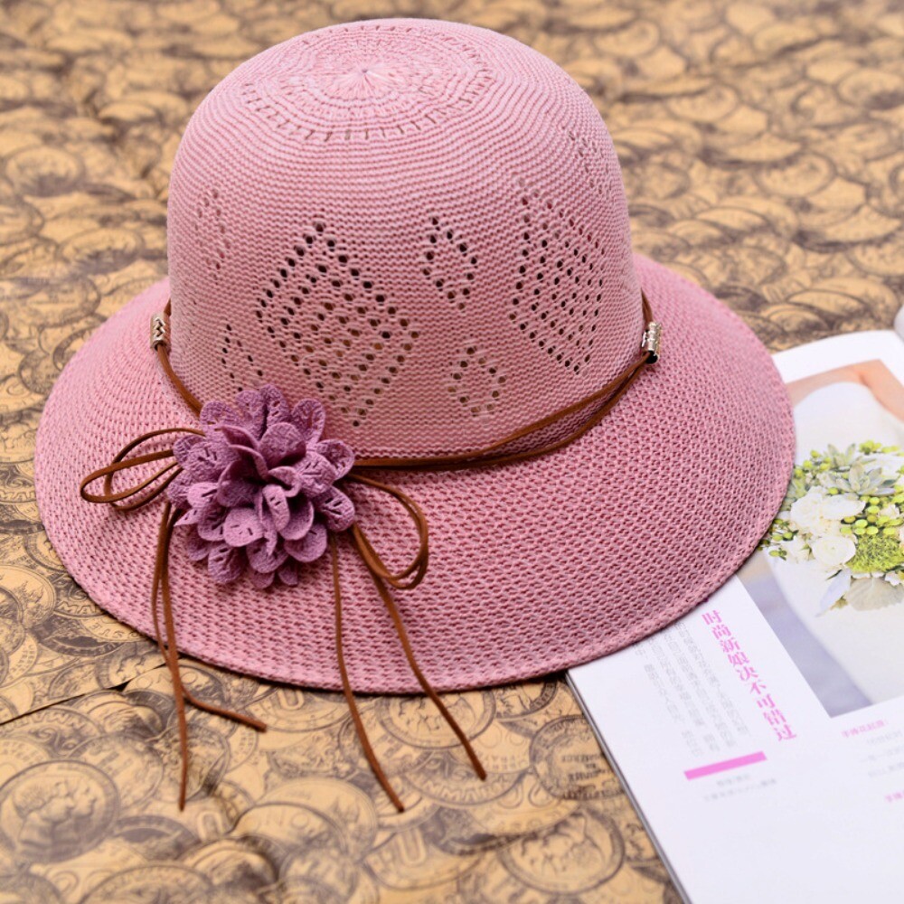 Big Brim Beach Cap Mesh Knitted Basin Cap New Sun Hat | eBay