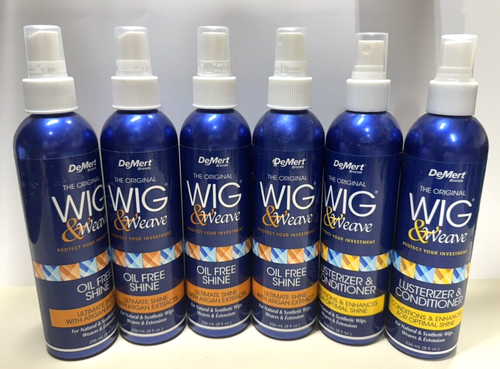 (6x) Demert Wig and Weave Oil Free Shine for Natural and Synthetic Hair ...