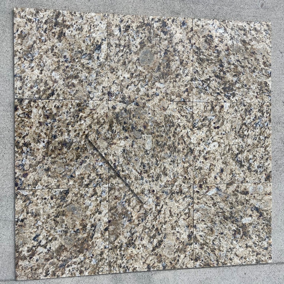 Giallo Ornamental Tile Granite Remodel Stone Floor Wall About 3x3 ...