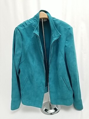 N touch turquoise colored 100% polyester jacket | eBay