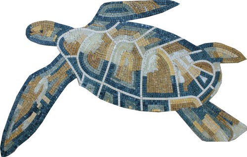 Sea Turtle Decor Art Tile Stone Marble Mosaic | eBay