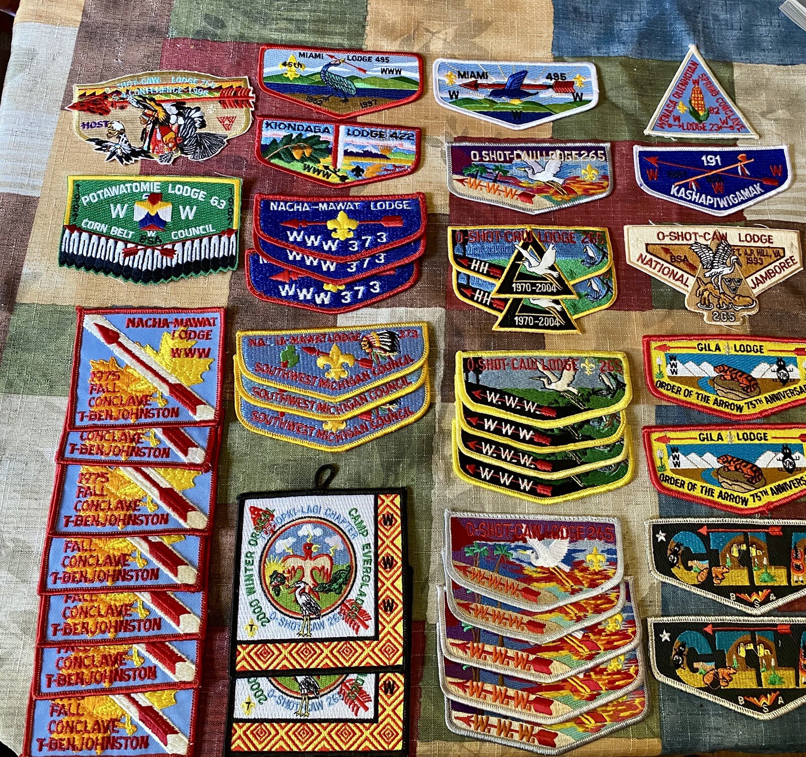 Order of the Arrow OA WWW Lodge Council Flap Gila BSA Asrt Patch Lot of ...