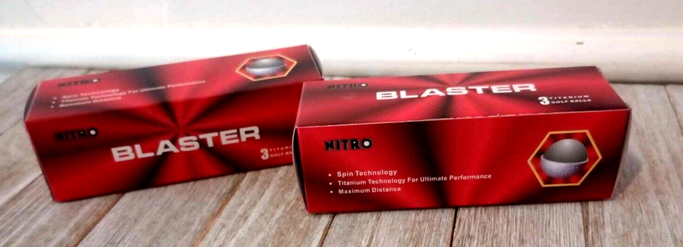 Nitro Blaster Titanium Core Maximum Distance Golf Balls 2 Packages 3 ...