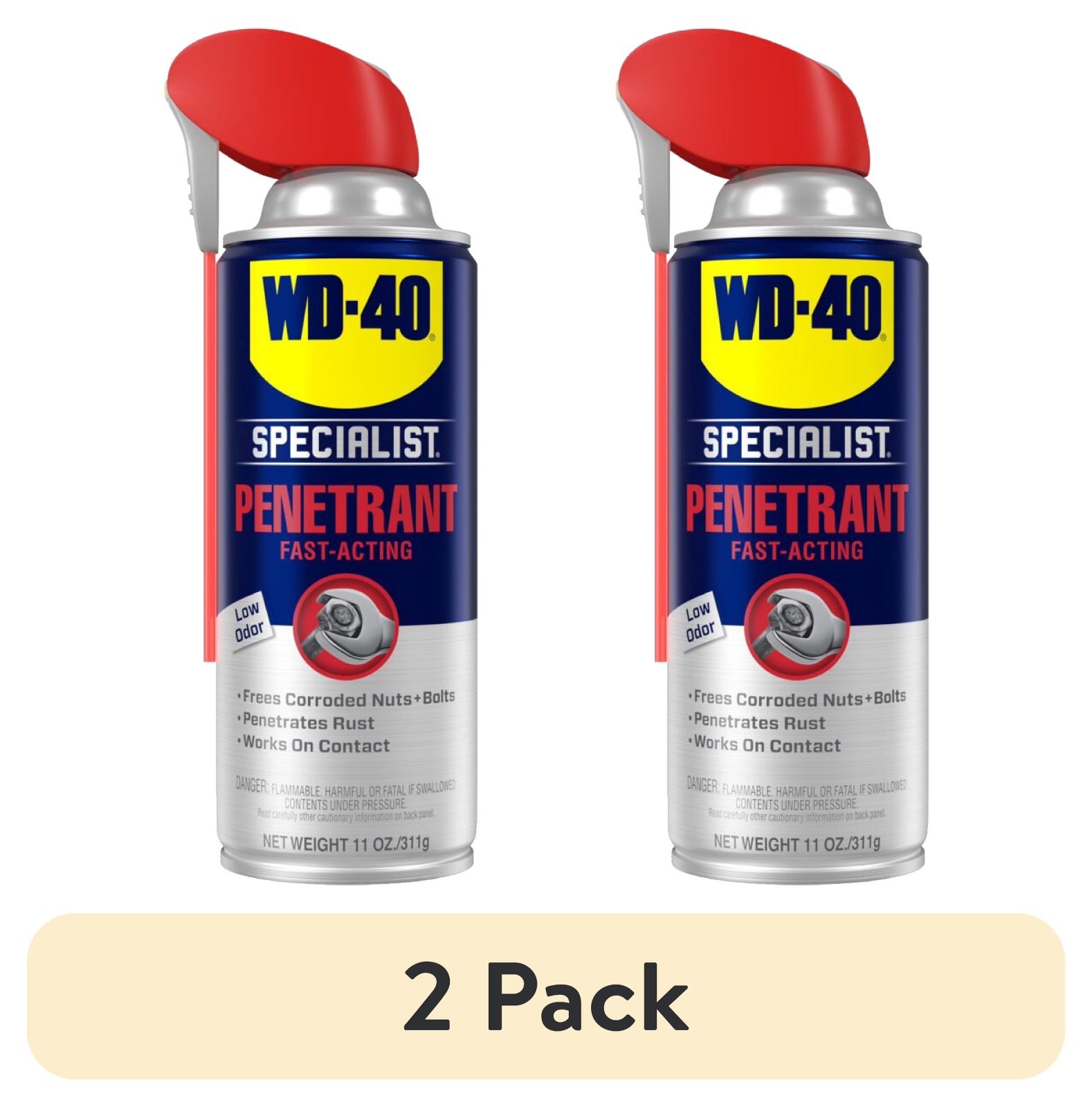 WD-40 Specialist Fast-Acting Penetrant Spray 11 oz (2 Pack)