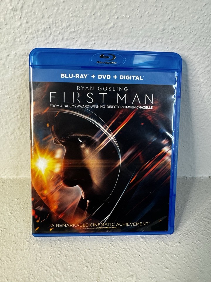 BLU RAY ~ First Man (Blu-ray + DVD, 2-Disc Set, 2018) with Slipcover ...