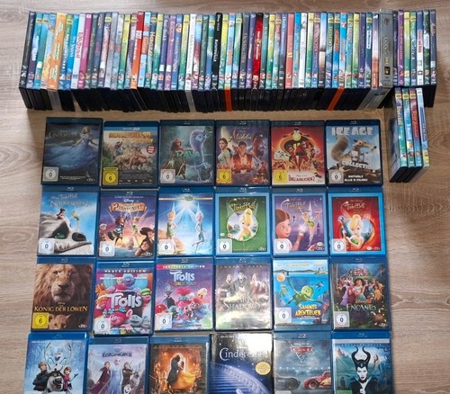 90 DVDs und Blu rays Disney Special Edition Sammlung WB Pixar u.v.m ...