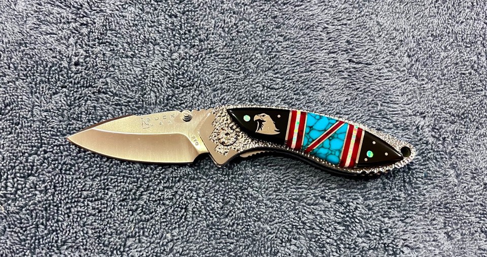 David Yellowhorse Buck Knife Alpha Dorado 270 Eagle Spirit | eBay