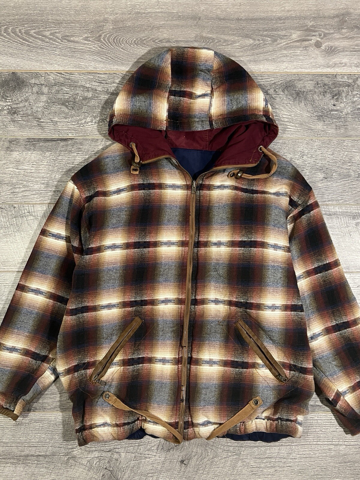 Vintage Plaid Aztec Reversible Jacket 90s - Gem