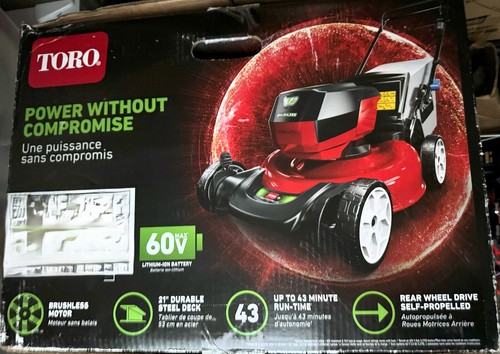 NIB Toro Recycler 21357 21 in. 60 V Battery Self-Propelled Lawn Mower ...