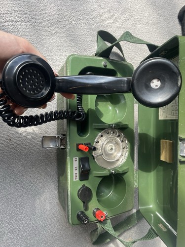 British Army Linesman's Field Phone Telephone Green 1705 PYE TMC | eBay UK