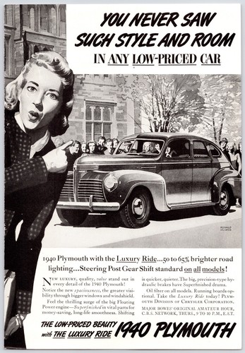 1940 Plymouth~Luxury Ride-Sedan~Classic Car~Automobile~Vintage 40s ...