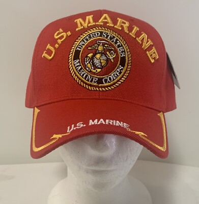 LICENSED U.S. MARINE CORPS USMC EGA EAGLE GLOBE ANCHOR LOGO GOLD TRIM ...