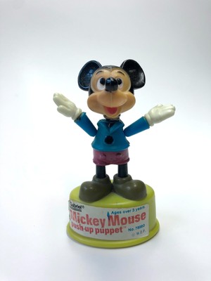 Vintage Disney MICKEY MOUSE Push Up Puppet Toy Gabriel Industries 1977 ...