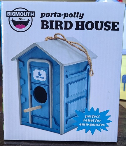 Big Mouth Porta Potty Bird House Gag Gift Funny Joke Prank Resin 7.3 ...