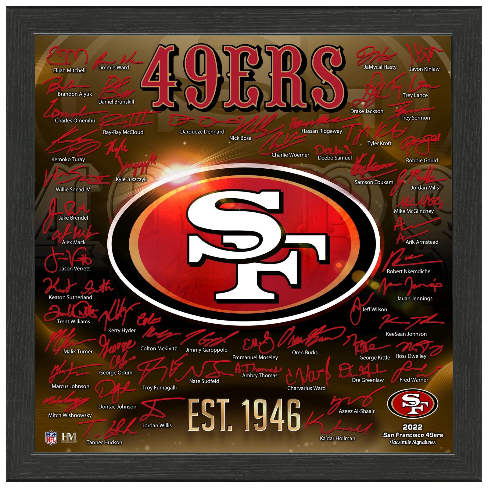 San Francisco 49ers NFL Signature Logo Photo Frame 33x33cm | eBay