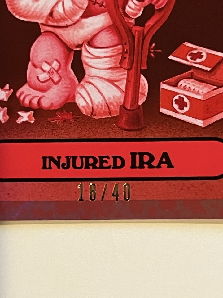 2025 Topps GARBAGE PAIL KIDS 40th Ruby RED 18/40 Injured Ira 2C 🔥C NAME ...