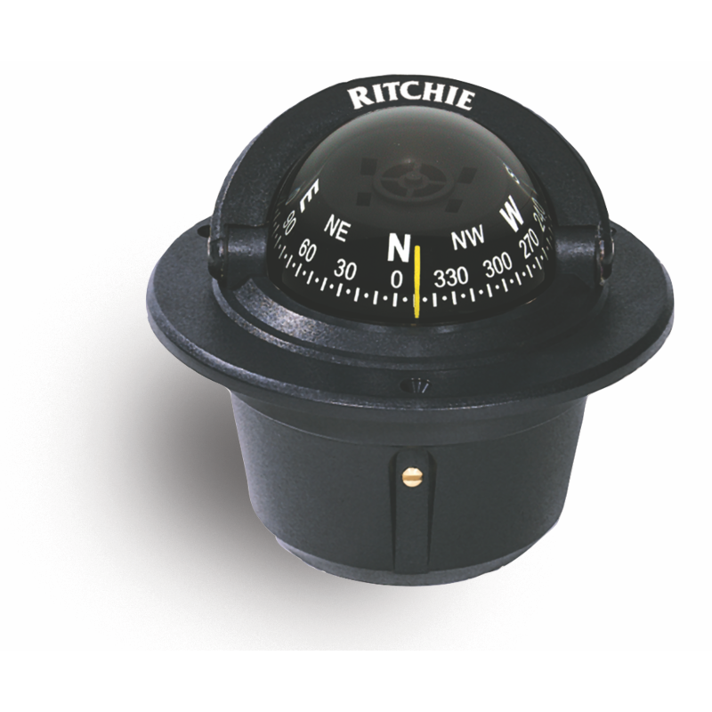 Ritchie Explorer F-50 2.75" Dial Compass Black Flush Mount Marine Boat ...