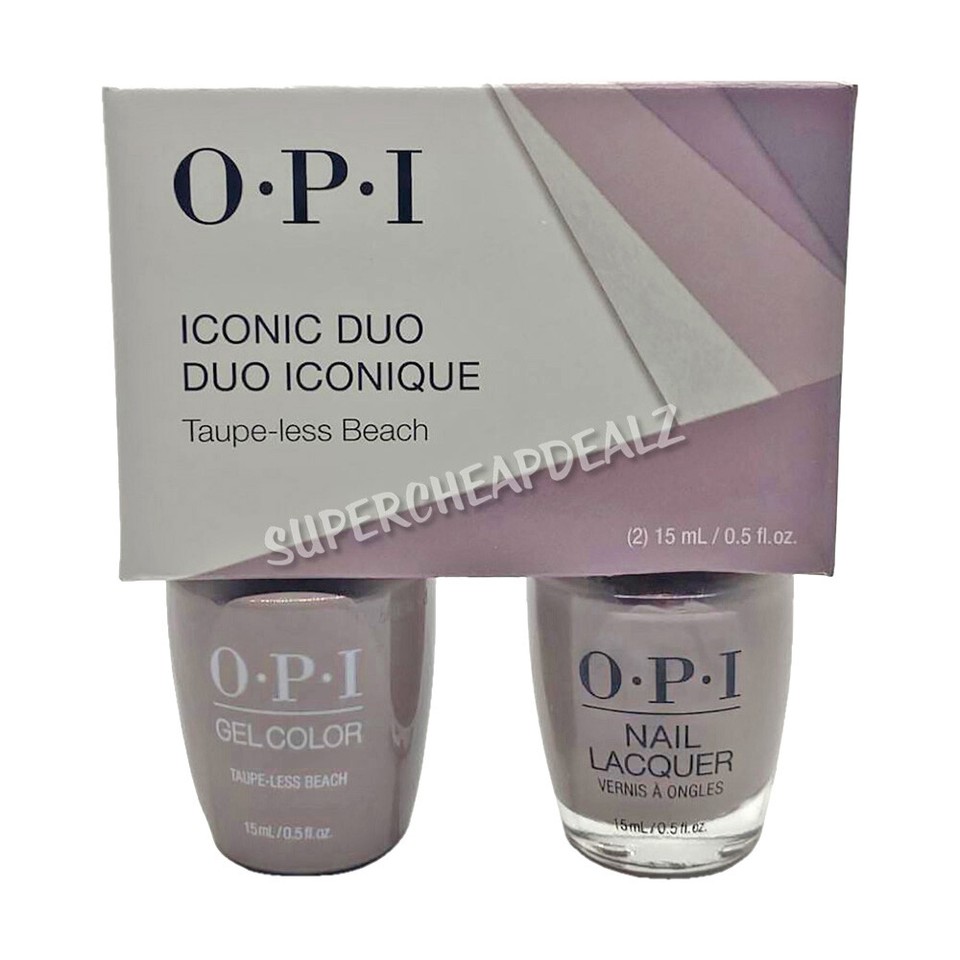 OPI ICONIC Matching DUO Set GelColor & Nail Lacquer Polish 0.5 oz ...