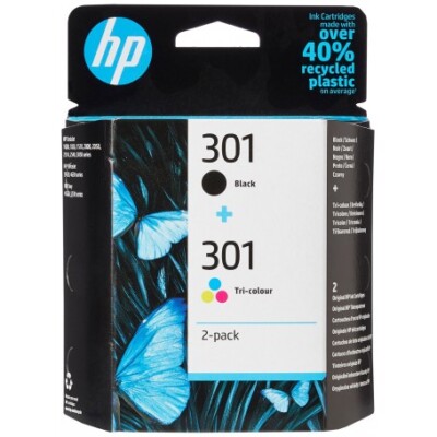 HP 301 Combo Pack Confezione Cartucce Originali Inchiostro Nero e ...