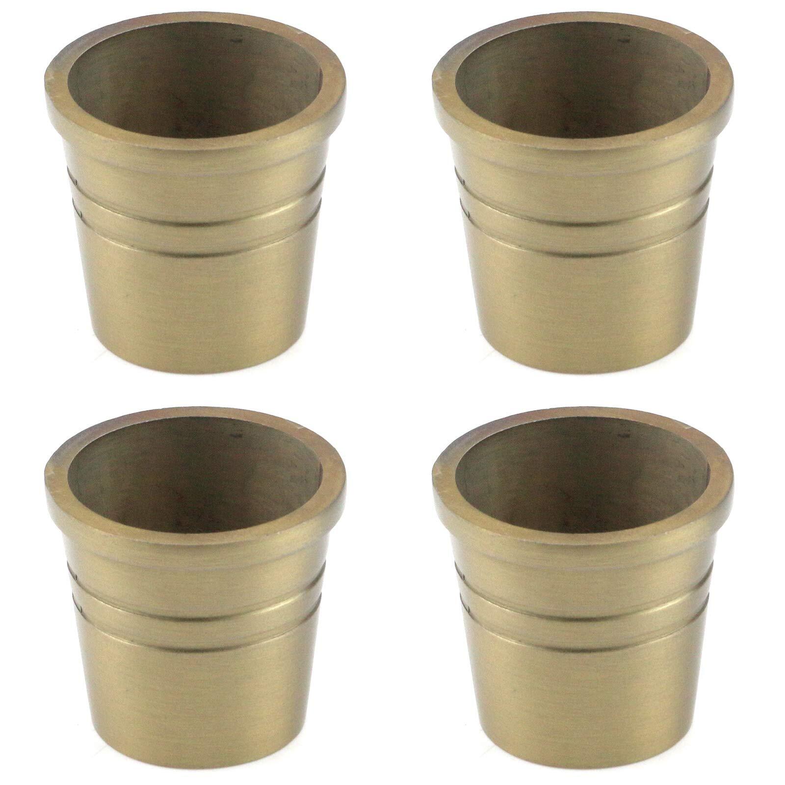 4 Pcs Table Foot Cover Cap 1.33 Inch Zinc Alloy Round Furniture Leg ...