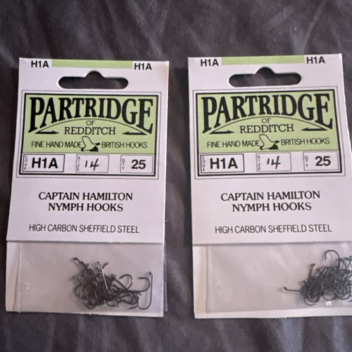 Partridge H1A Captain Hamilton Nymph Hook size 14 2 packs Of 25 | eBay