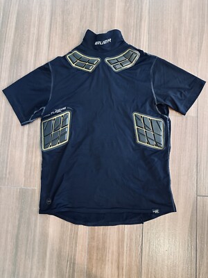 ULTRA RARE Bauer Elite Neck Guard Protect Shrt Sleeve Adult Medium ...