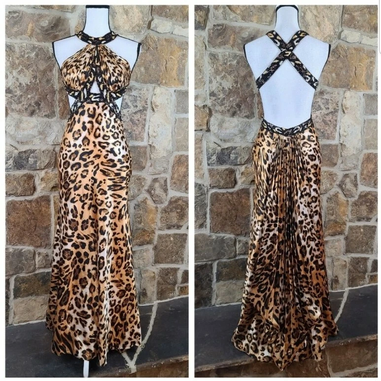 Leopard Print Homecoming Dress