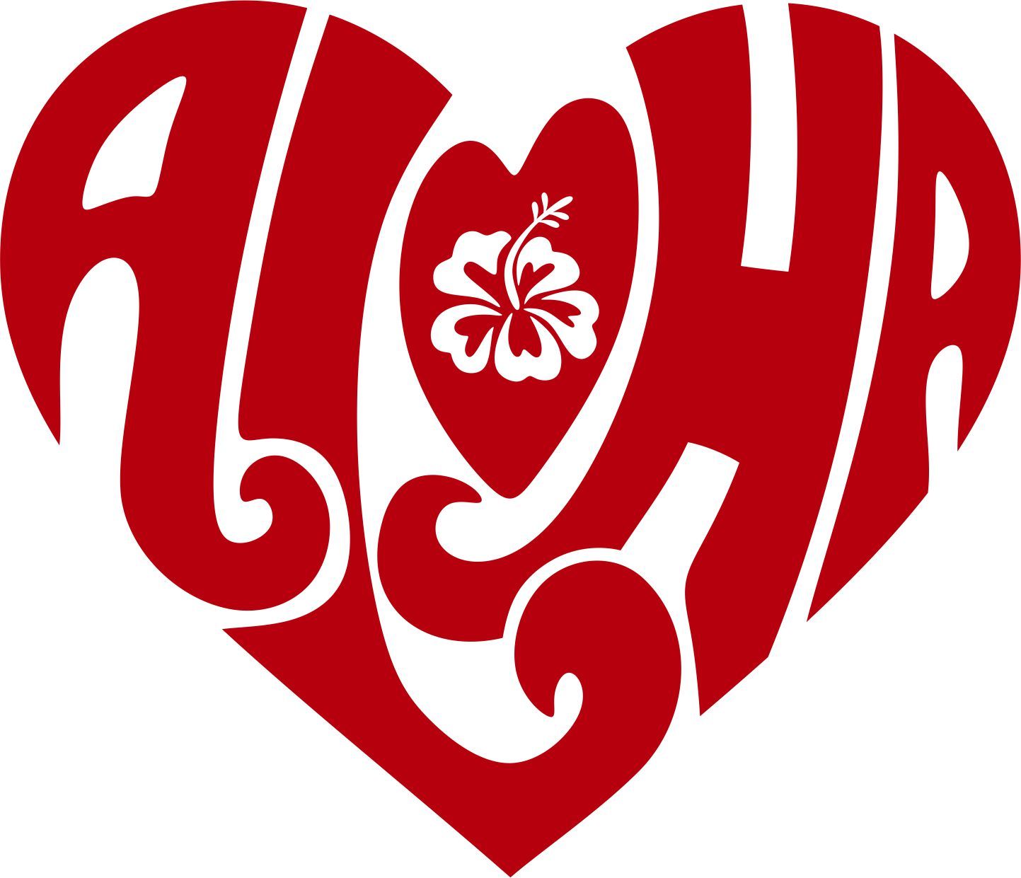 Aloha Heart Vinyl Decal Sticker Car, SUV, Bumper, Window, Phone, Tablet ...