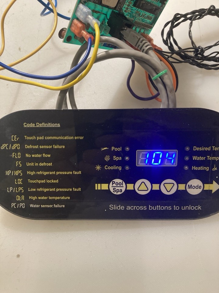 AquaCal / Sunblazer ECS0276 Display Control Panel Heat Pump, Used | eBay