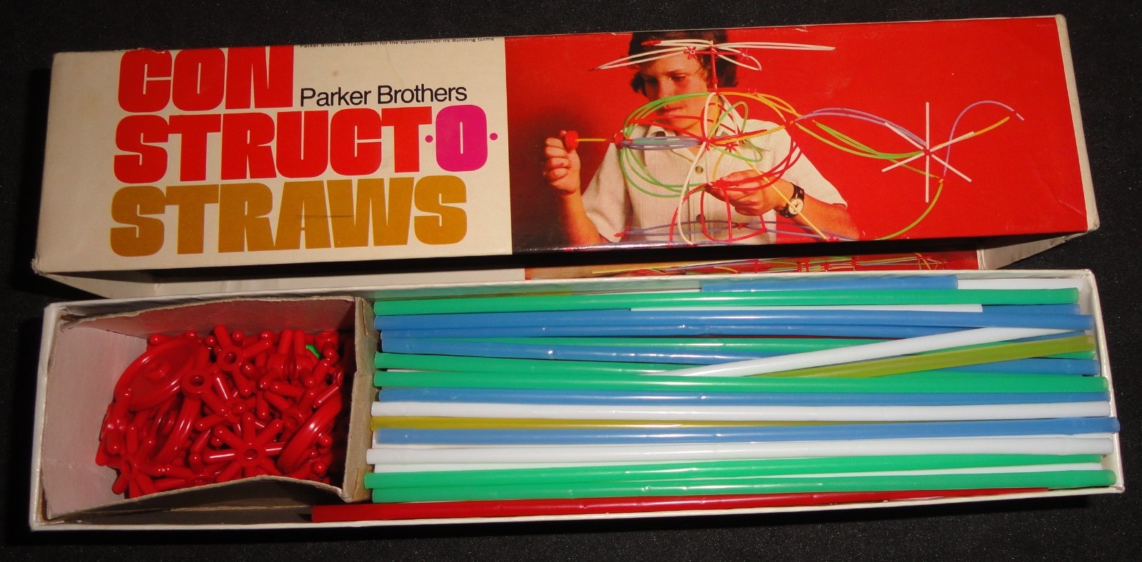 OLD TOY - CONSTRUCT-O-STRAWS - 1976 - Parker Brothers Building Game No ...
