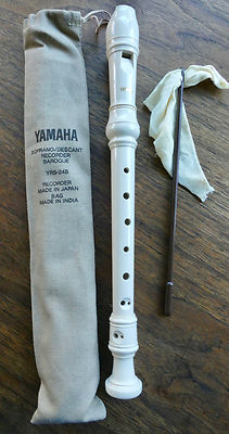 YAHAMA YRS-24B SOPRANO DESCANT RECORDER Baroque Fingering VNT Ivory ...