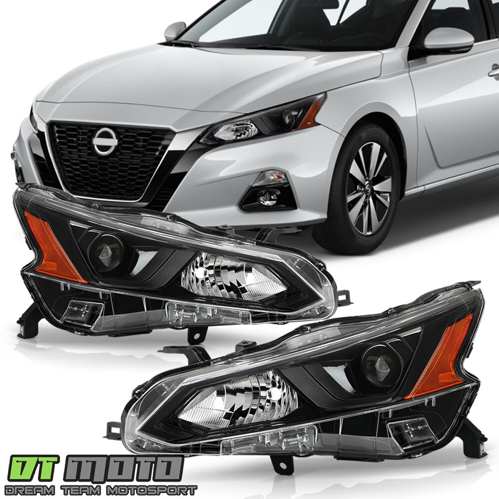 JDM Black Headlights For 2019-2022 Nissan Altima Halogen Projector Left ...