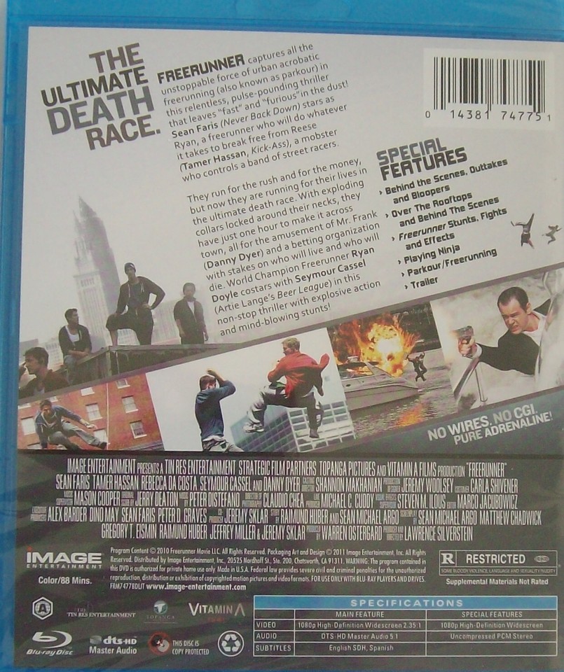 Freerunner : Run For Your Life (Blu-ray, 2011) Sean Faris, Tamer Hassan 14381747751| eBay