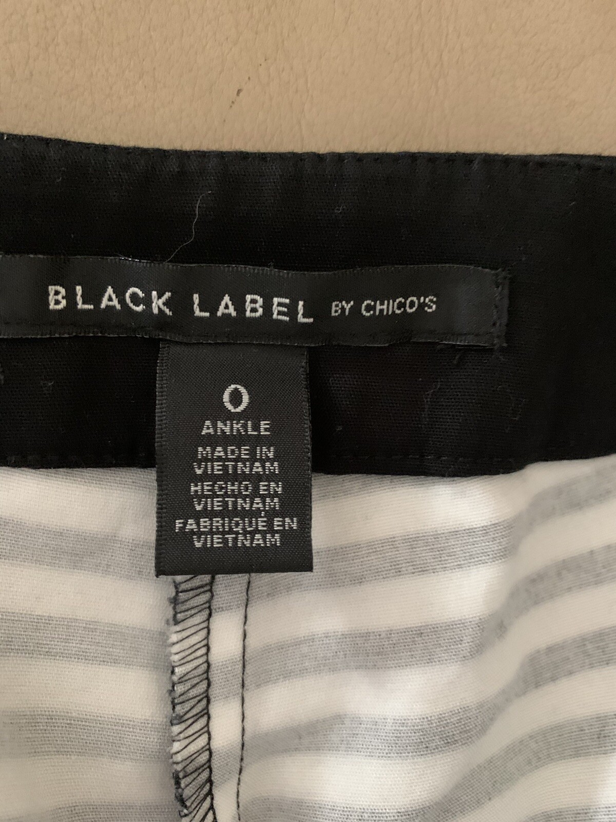 BLACK LABEL by Chico’s Striped Slim Ankle Pants. Size S | eBay