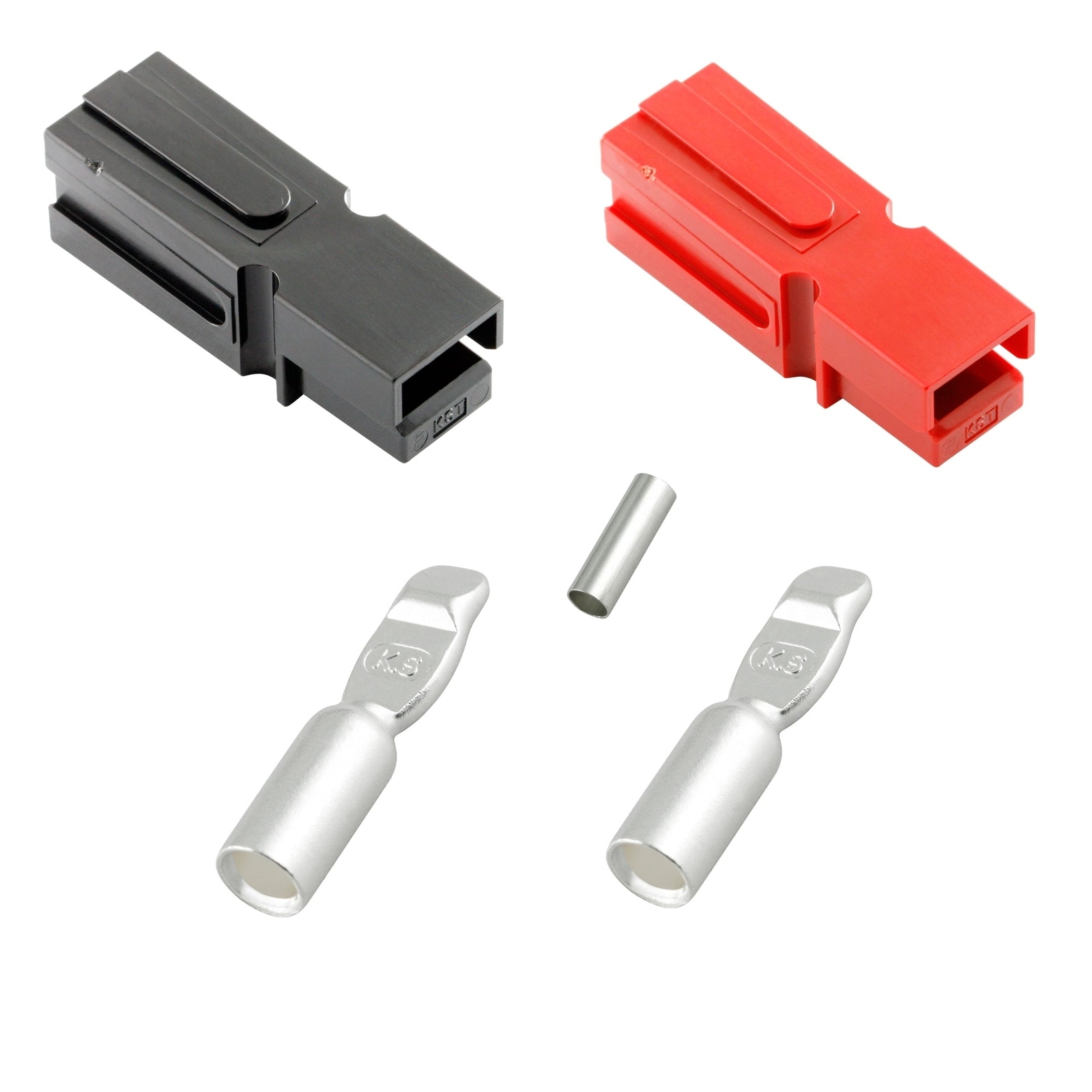 Philmore 49-338, RED & BLACK DC-H (Hi-Amp) Power Connector Set ~ 60A ...