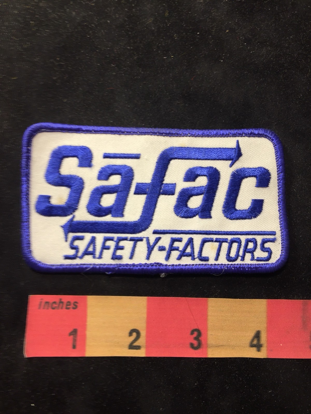 Vtg SA-FAC SAFETY FACTORS Advertising Patch 89XA | eBay