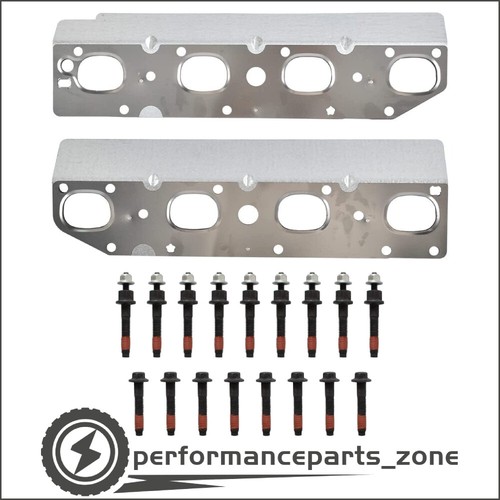 EXHAUST MANIFOLD GASKET SET + BOLT, STUDS & NUTS For 2009 - 2018 Dodge ...