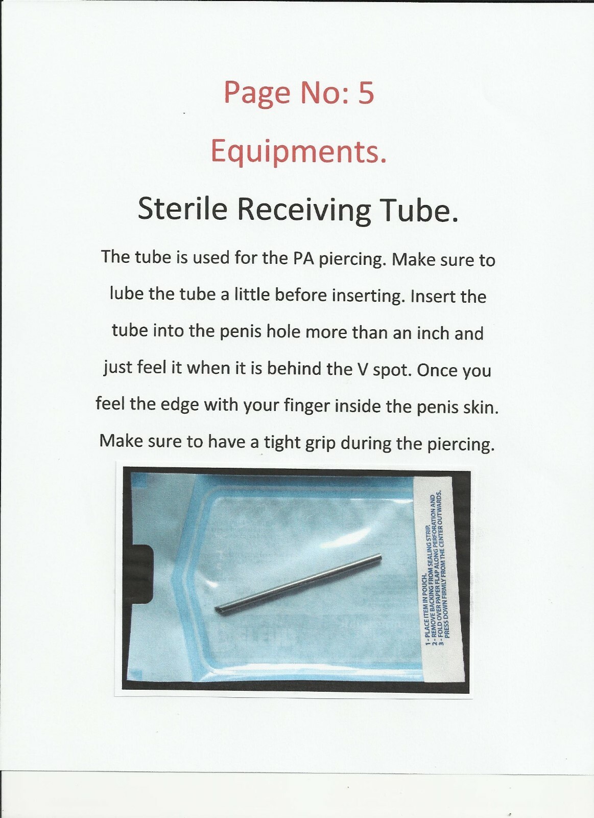Sterilized Surgical Steel 6g Needle Receiving Tube for 10g PA PIERCING ...