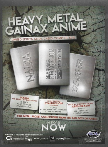 ADV Films Steelbook Trade Print Magazine Evangelion Nadia Abenobashi ...