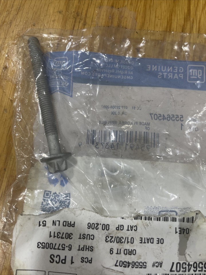 GM #55564507 Engine Timing Cover Bolt | eBay