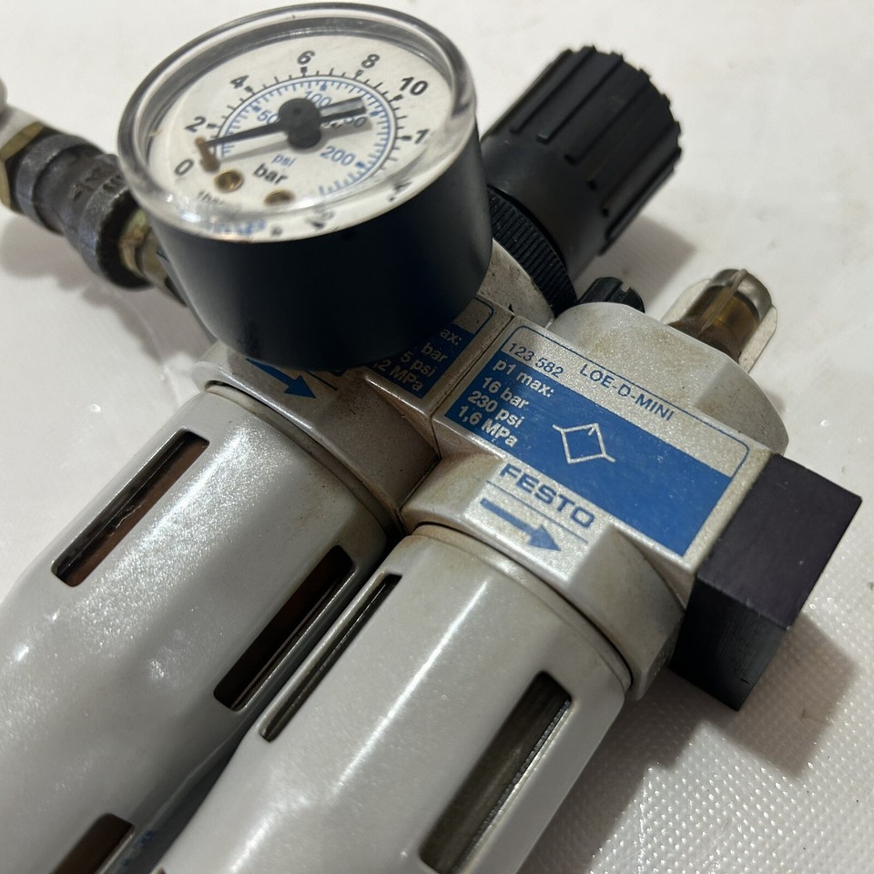 Festo Maintenance Unit LFR-D-Mini 123587 / LOE-D-MINI 123582 16 Bar 230 ...