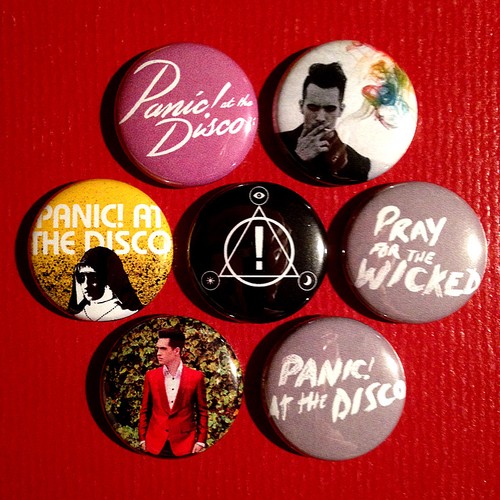 7 Panic At The Disco 1" Buttons Paramore My Chemical Romance PATD FREE ...